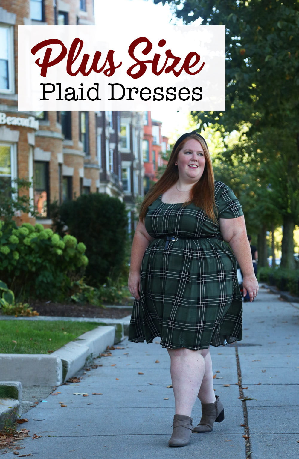 Plaid Plus Size Dresses for Fall - Weekend Craft