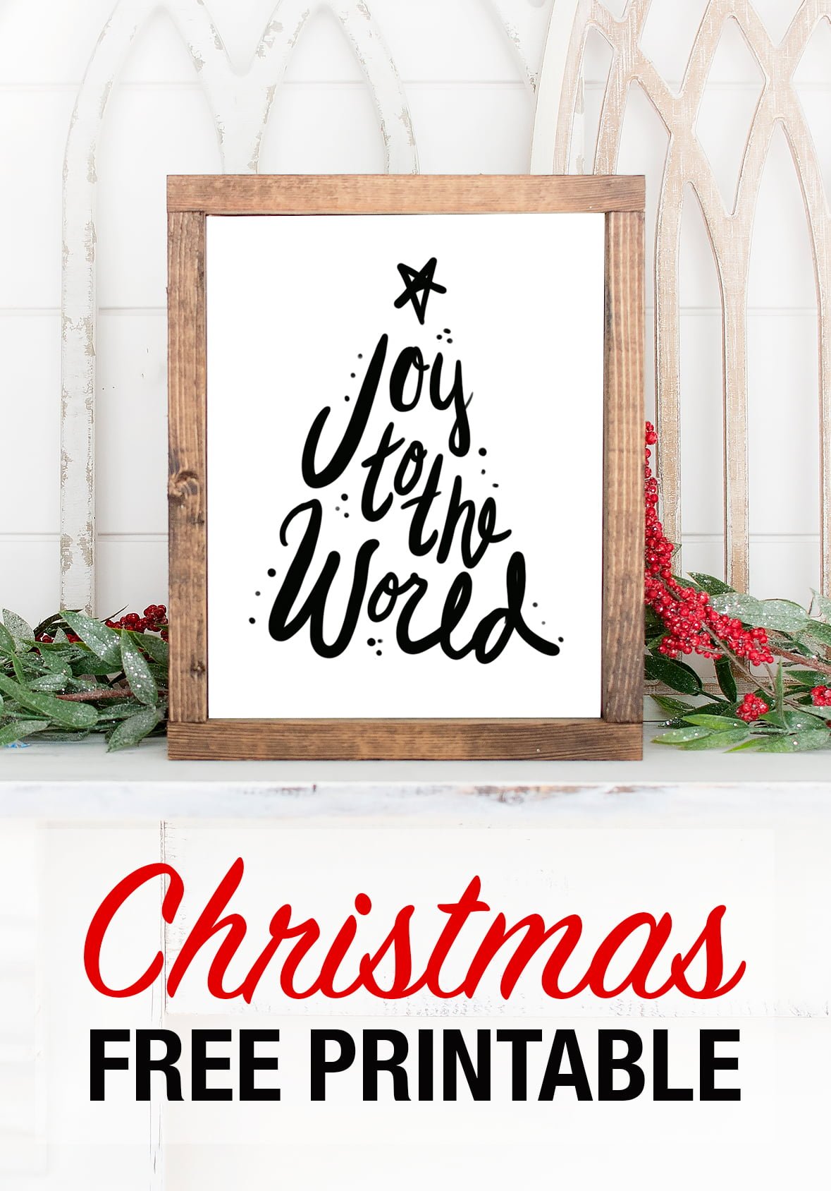 Joy To The World Free Christmas Printable and SVG - Weekend Craft