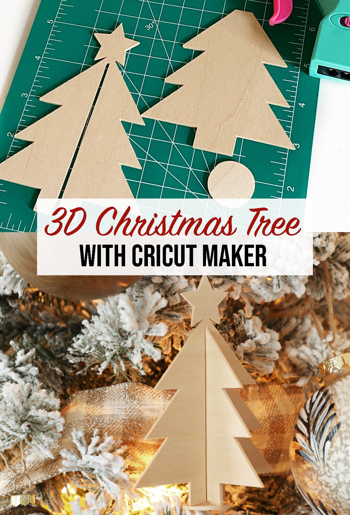 3D Wooden Christmas Tree with Cricut Maker - Weekend Craft