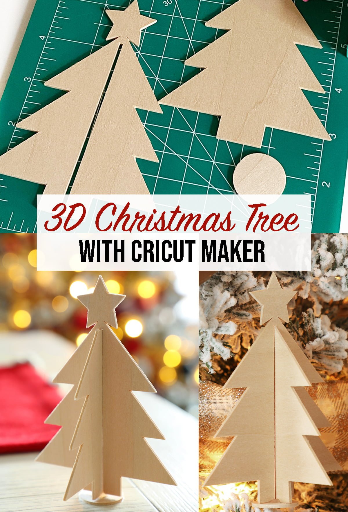 3D Wooden Christmas Tree with Cricut Maker - Weekend Craft