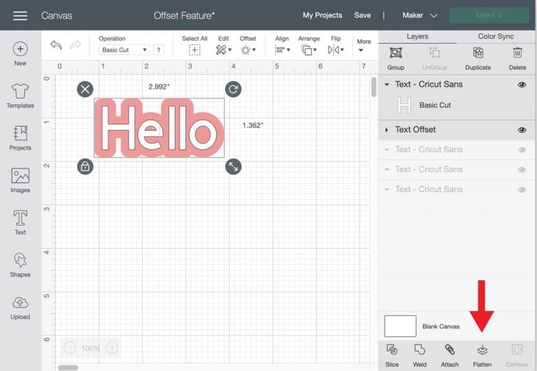 Cricut Design Space Offset Feature - Weekend Craft