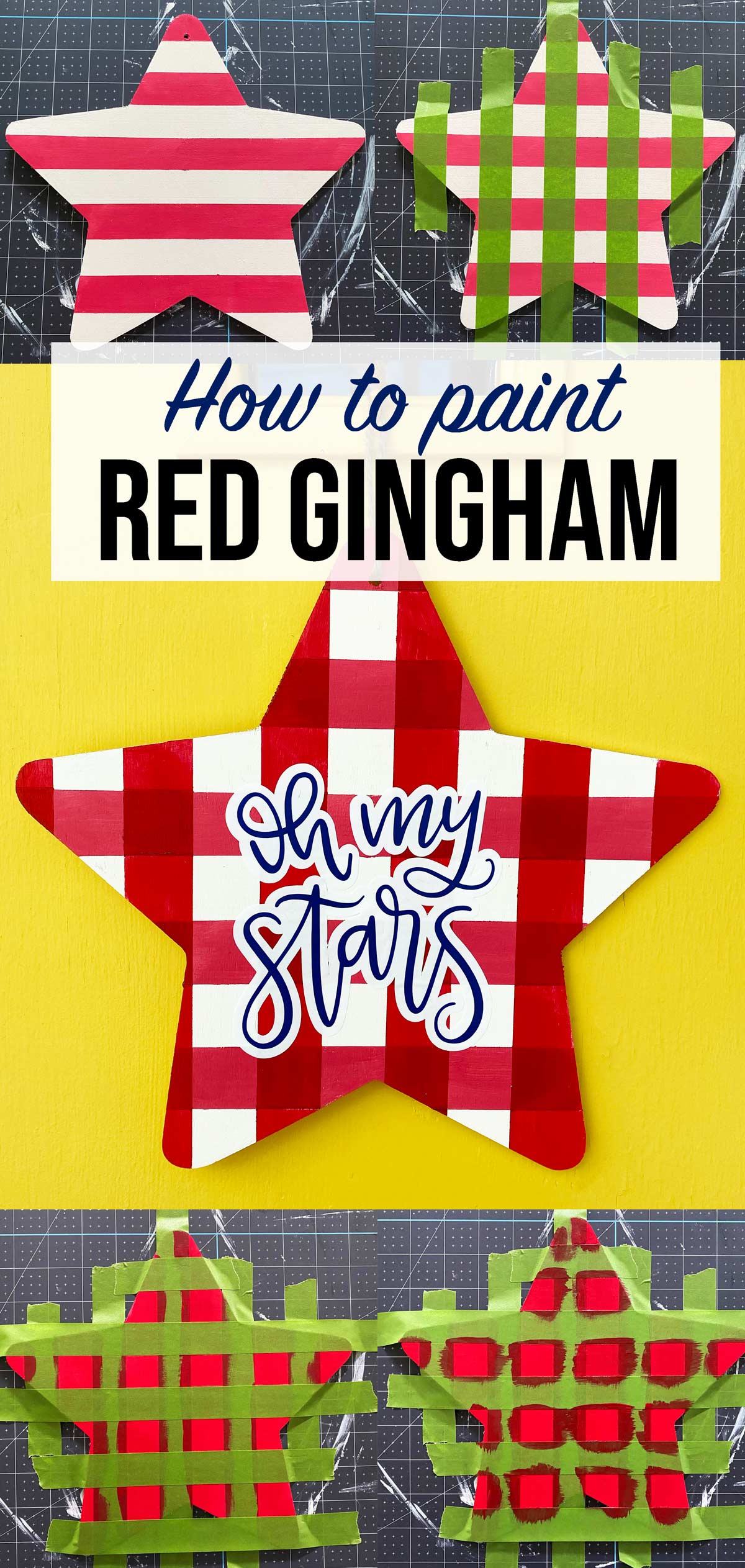 How To Paint Gingham - Weekend Craft