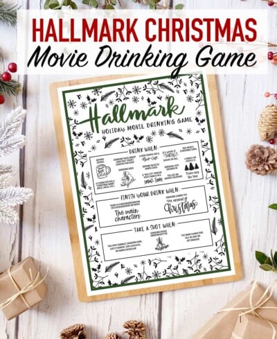 Hallmark Christmas Movie Drinking Game - Weekend Craft