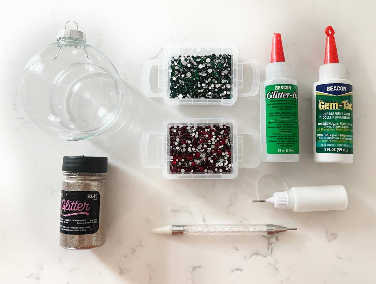 DIY Rhinestone Ornament - Weekend Craft