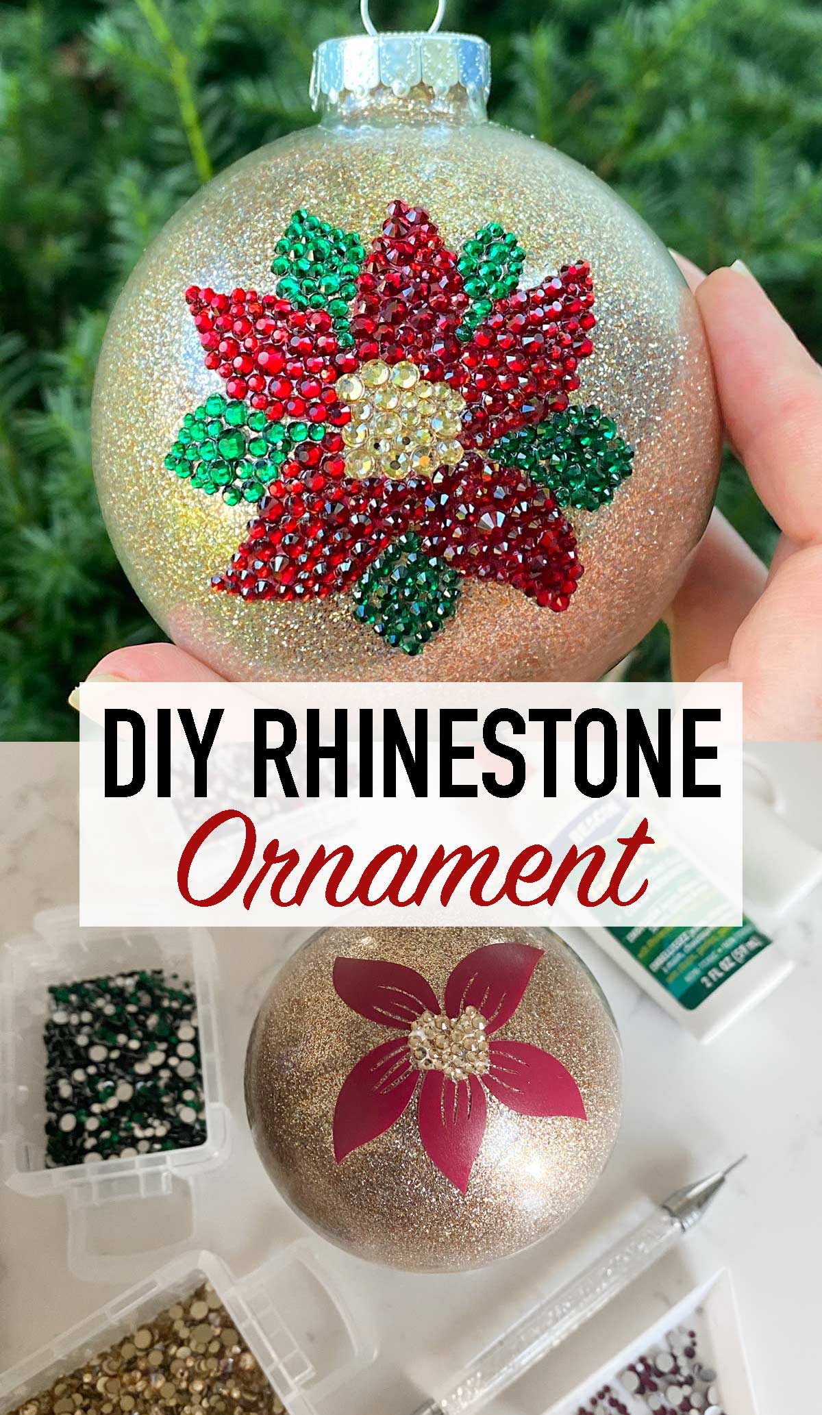 DIY Rhinestone Ornament - Weekend Craft