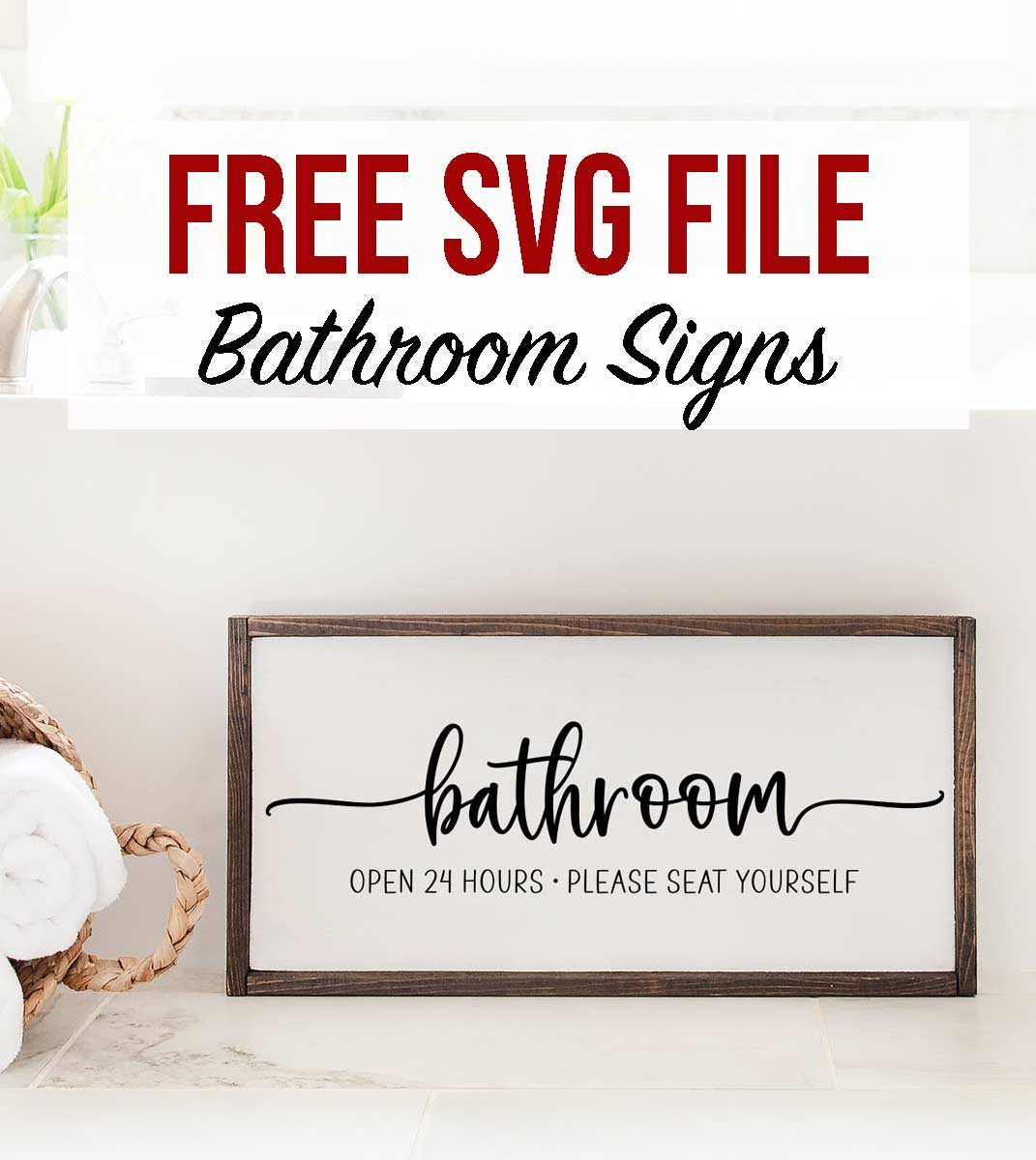 Funny Bathroom Signs Free SVG Files - Weekend Craft