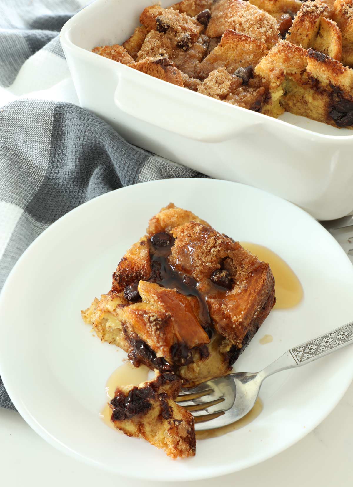 Overnight French Toast with Chocolate Chips - Weekend Craft