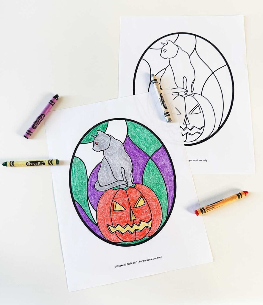 Halloween Coloring Sheet - Weekend Craft