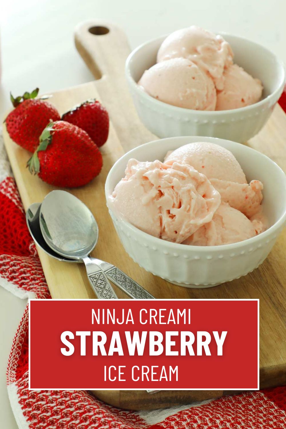 Ninja Creami Strawberry Ice Cream - Weekend Craft